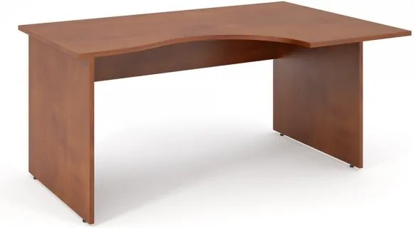 Ergonomický stůl Impress 140 x 90 cm, pravý tmavý ořech