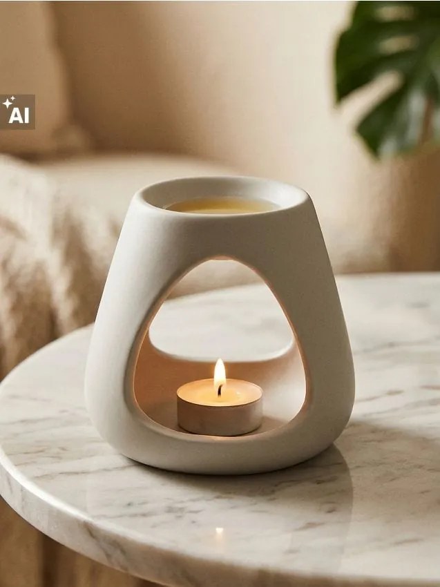 Sinsay - Keramická aroma lampa - krémová