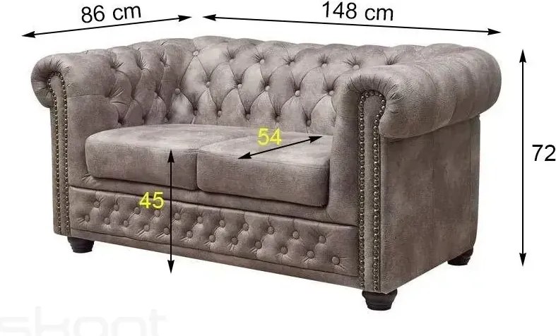 Askont Chesterfield Oxford: Pohovka 2 MG
