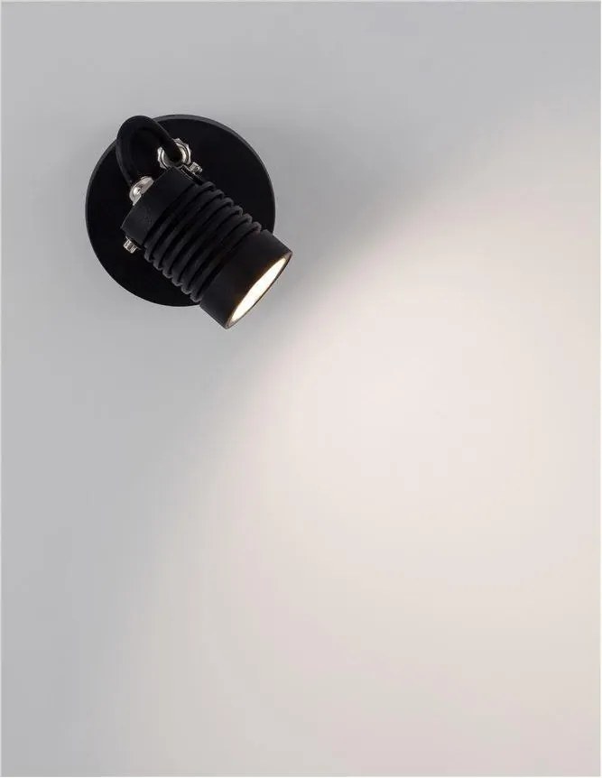 NV 9971451 Venkovní nástěnné svítidlo FEND černý hliník a sklo LED 5W 3000K 100-240V 21st. IP65 - NOVA LUCE