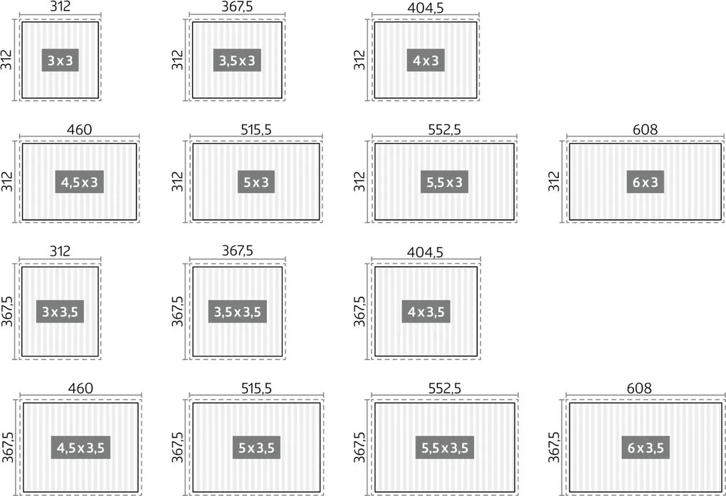 Biohort Hliníková Pergola 5x3, Bílá