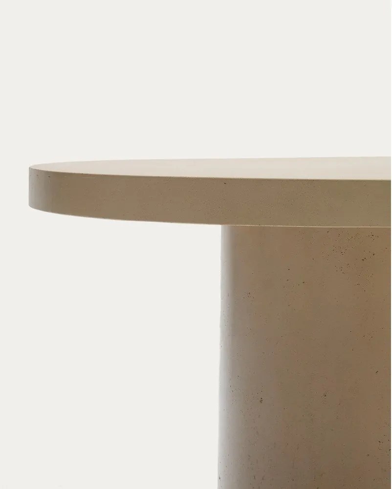Betonový kulatý zahradní jídelní stůl ø 120 cm Aiguablava – Kave Home