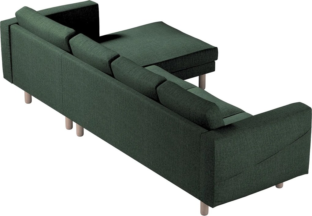 Potah na pohovku IKEA Norsborg 4-místná se šezlongem barva zelená látka pletený vzor