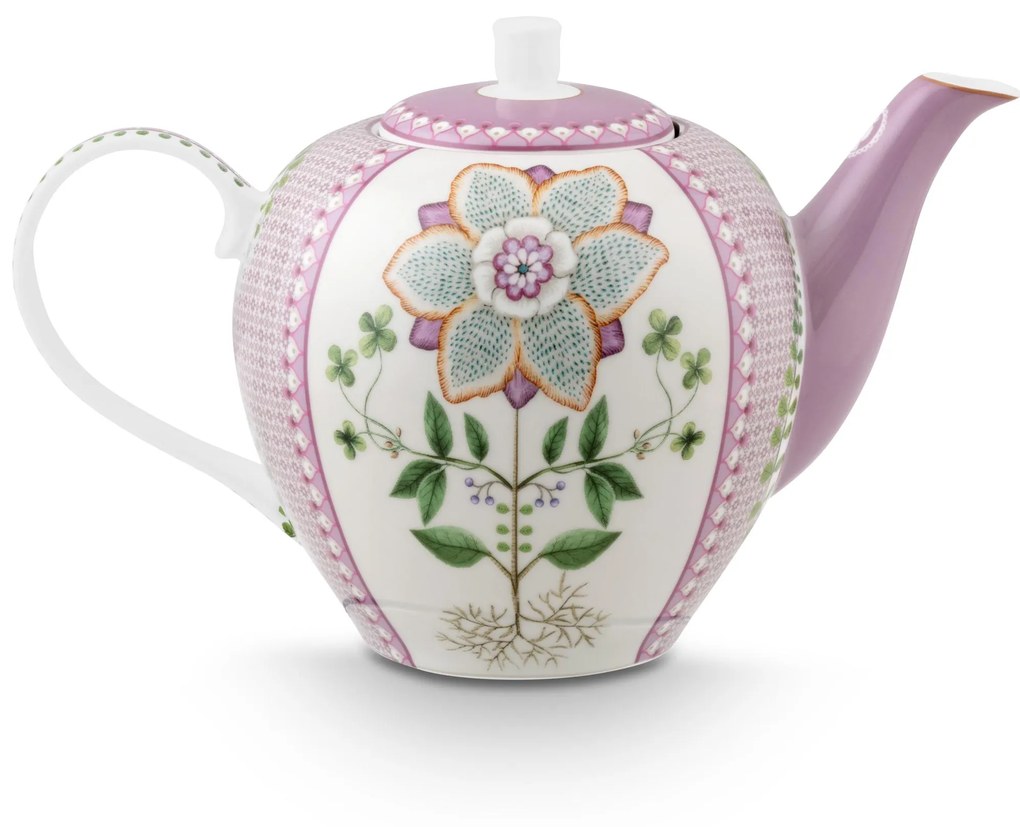 Pip Studio Lily &amp; Lotus čajová konvice 1,6l, lila (čajová konvice 1,6l)