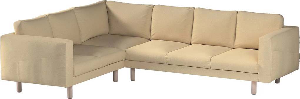 Potah na pohovku IKEA Norsborg rohová 5-místná barva béžová látka lesklé, pletený vzor