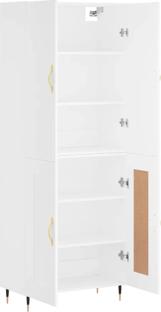 Skříň highboard bílá 69,5 x 34 x 180 cm kompozitní dřevo 3195771