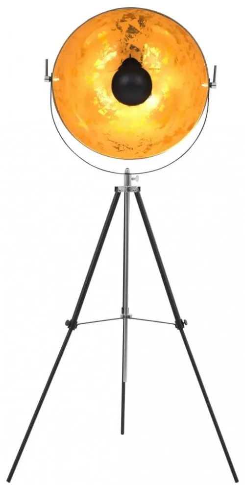 Stojací lampa černá / zlatá Dekorhome 51 cm