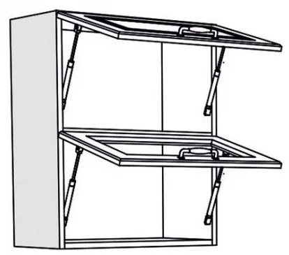 Horní skříňka IN MDF VH 60 - béžová lesk