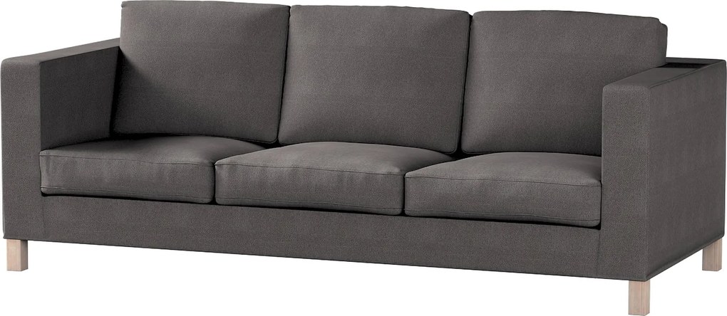 Potah na pohovku IKEA Karlanda 3-místná nerozkládací, krátký barva šedá látka pletený vzor