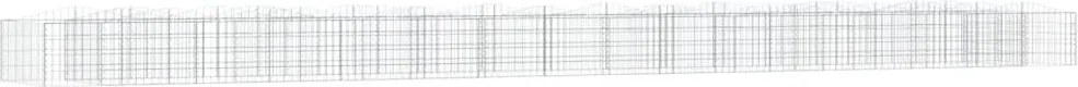 Klenutý gabion vyvýšený záhon 800x100x50 cm pozinkované železo 153553