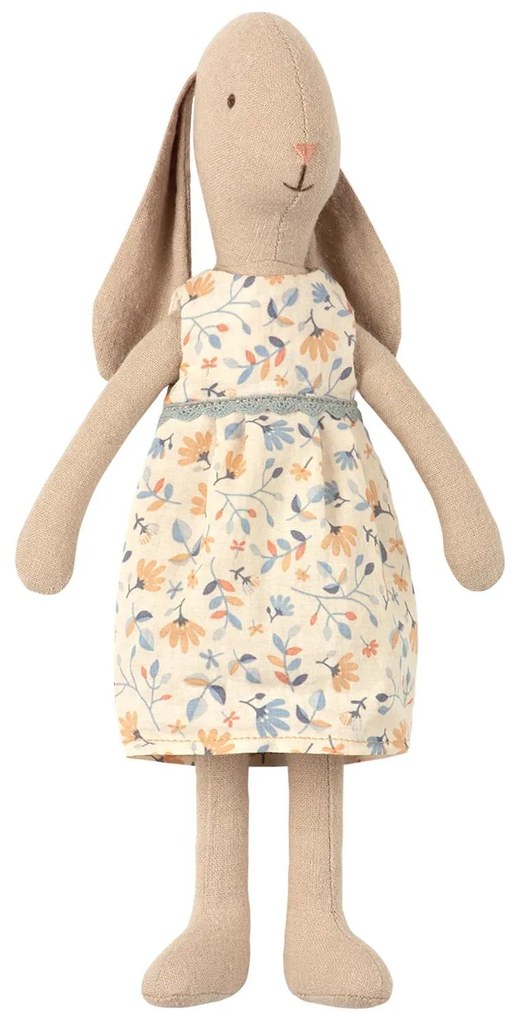 Maileg Králičí slečna Flower Dress - mini, béžová barva, textil
