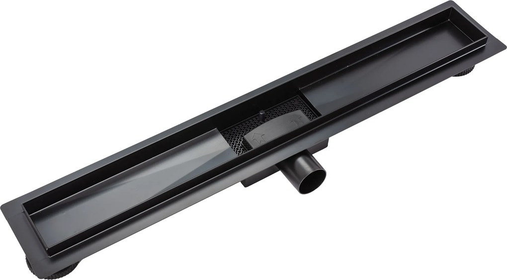 Rea Pure Neox, odtokový žlab 70cm, černá matná, REA-G6602