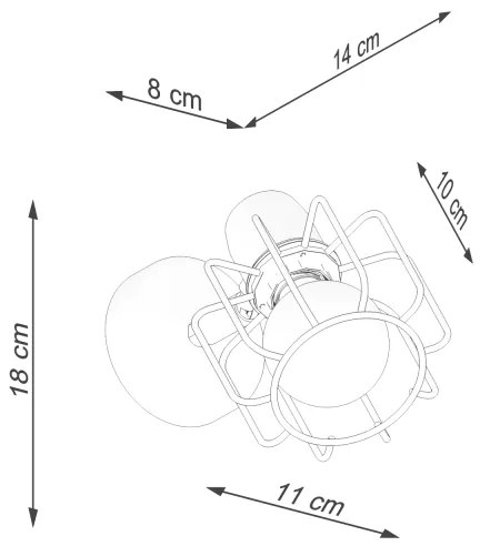 Sollux SL.1111 - Nástěnné bodové svítidlo BELUCI 1xE14/40W/230V bílá