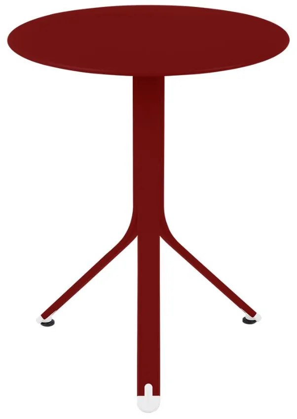 OnaDnes -20% Červený kovový stůl Fermob Rest'O Ø 60 cm