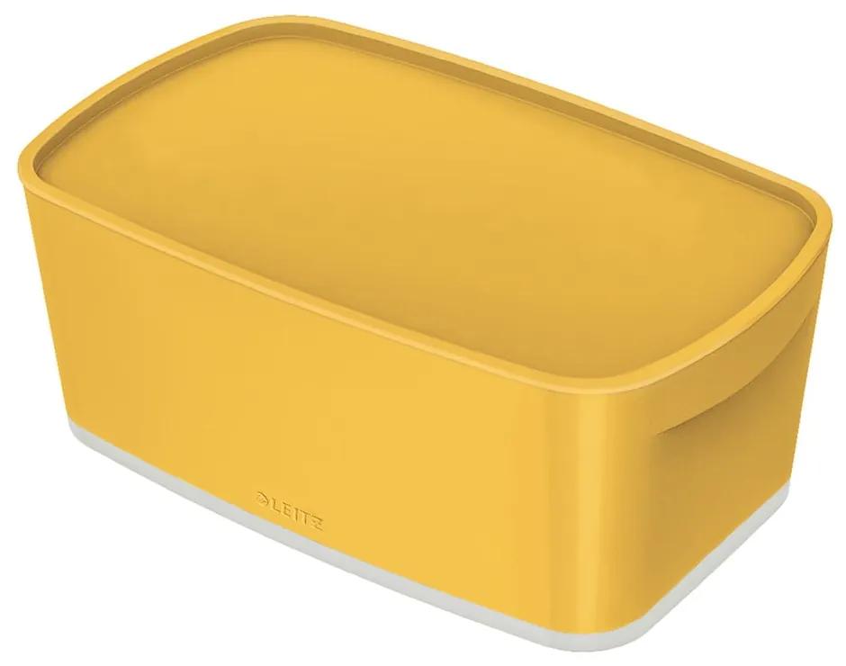 Žlutý přenosný box s víkem Leitz Cosy Mailorder, objem 5 l