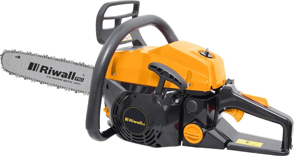 Riwall PRO RPCS 5140 SET řetězová pila s benzinovým motorem 49 ccm + náhradní řetěz + rukavice + ochranné brýle