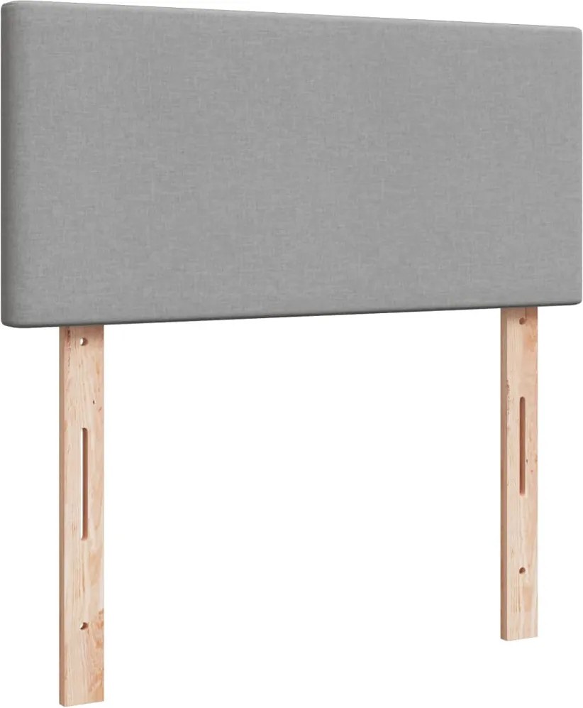 Box spring postel s matrací světle šedý 100 x 200 cm textil 3286972