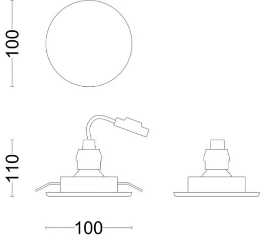Philips - LED Koupelnové podhledové svítidlo FRESCO 1xGU10/4,6W/230V IP23