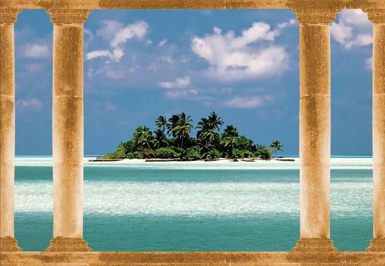 Papermoon Osmidílná fototapeta  Island in the South seas, 366x254 cm, skladem poslední 2 ks!!!