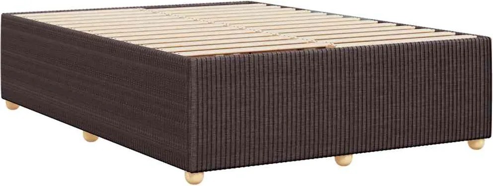 Rám postele bez matrace tmavě hnědý 140 x 190 cm textil 3284938