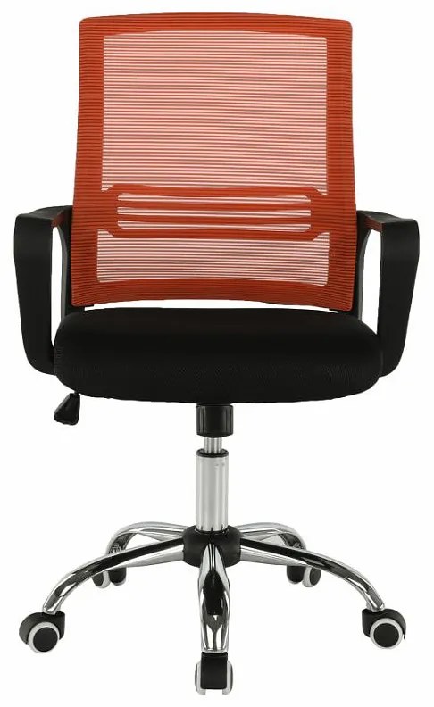 Tempo Kondela Kancelářská židle APOLO NEW, síťovina oranžová/látka čená