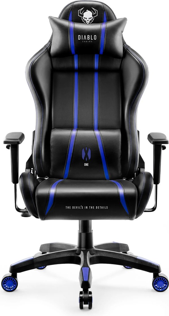 Herní křeslo z eko kůže Normal Size, černý-modrý: Diablo X-One 2.0