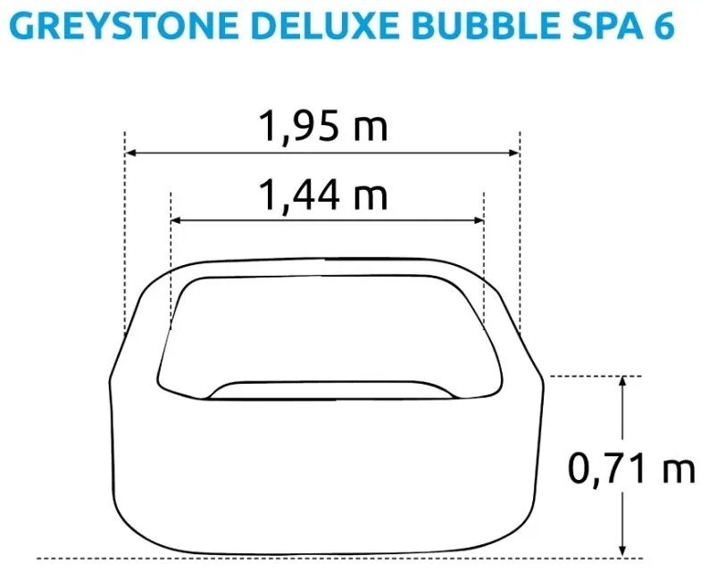 INTEX Bazén vířivý nafukovací Greystone Deluxe Bubble Spa 6