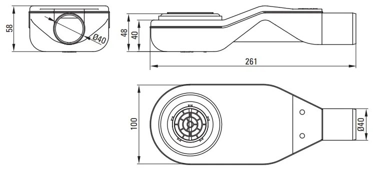 Deante Deante, nízký sifon pro lineární sprchový žlab Kos, DEA-KXY_9936