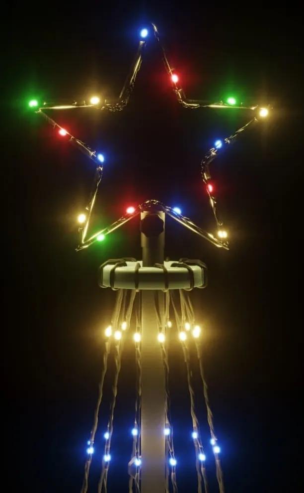 vidaXL Vánoční strom s hrotem 108 ch LED diod 180 cm [343552] Barva: Modrá