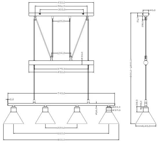 Stropní osvětlení Pepe
