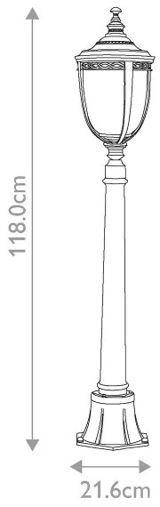 Feiss FE-EB4-M-BRB - Venkovní lampa ENGLISH BRIDLE 3xE14/60W/230V IP44