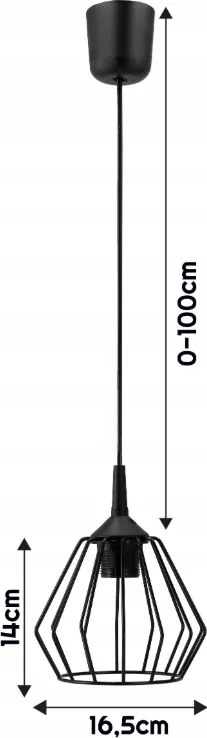 Stropní závěsná svítidla LED lustr E27 nastavitelná 0-100cm hliníkové stínidlo
