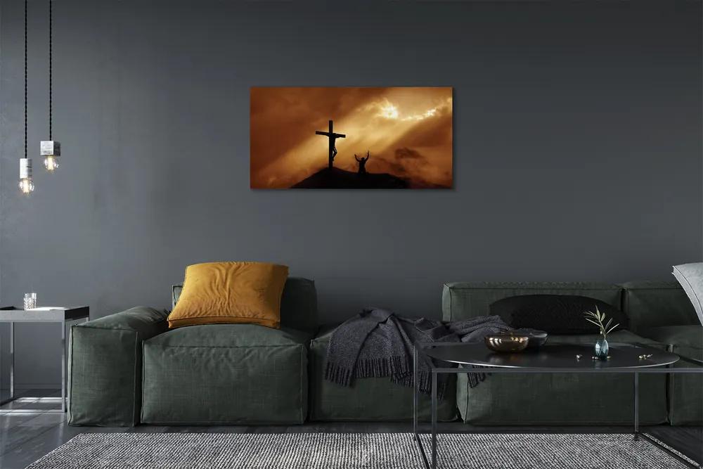 Obrazy na plátně Jesus Cross Light 120x60 cm