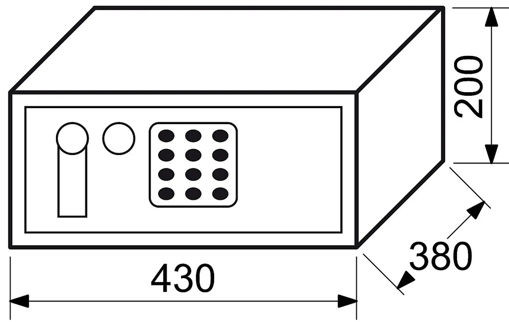 Ocelový sejf s elektronickým zámkem RICHTER RS.20.EDK.LAP