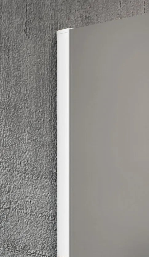 Erga Paris, sprchová zástěna Walk-In 30x200 cm, 8mm sklo námraza, bílý profil, ERG-V02-PARIS-030x200-FR-WH