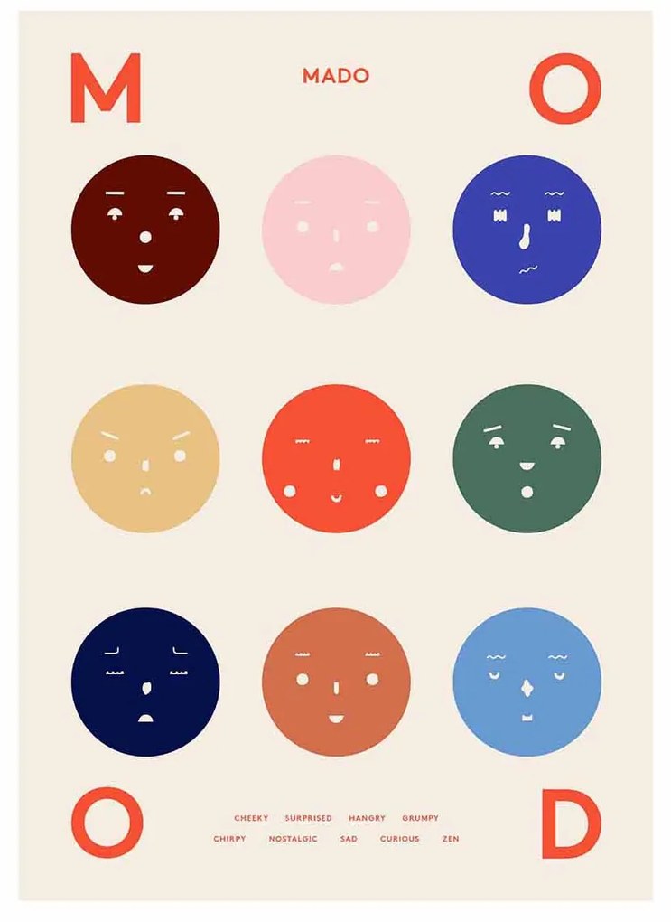 MADO Plakát Nine Moods – 50 × 70 cm 50 × 70 cm