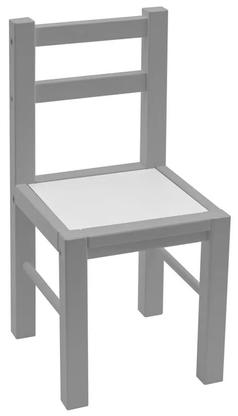 DREWEX dětský dřevěný stůl s židličkami šedá
