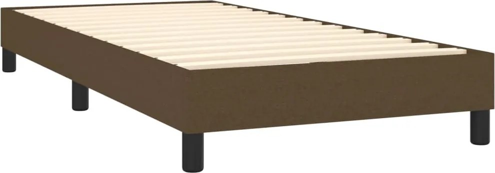 Box spring postel s matrací tmavě hnědá 100 x 200 cm textil 3140196