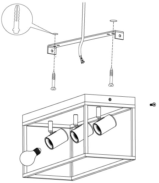 Eglo 98333 - Stropní svítidlo SILENTINA 3xE27/40W/230V