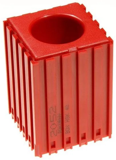 Plastový box pro upínač nástroje typu HSK 40, modul 5x5, 1 dutina, červená