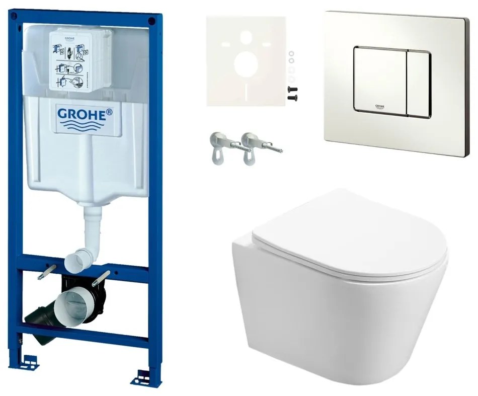 Cenově zvýhodněný závěsný WC set Grohe do lehkých stěn / předstěnová montáž+ WC SAT Infinitio SIKOGRSIN2S