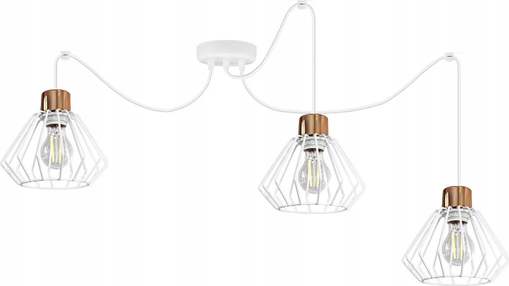 Lampa Pavouk Lustr Závěsná Led Drátěnka Loft