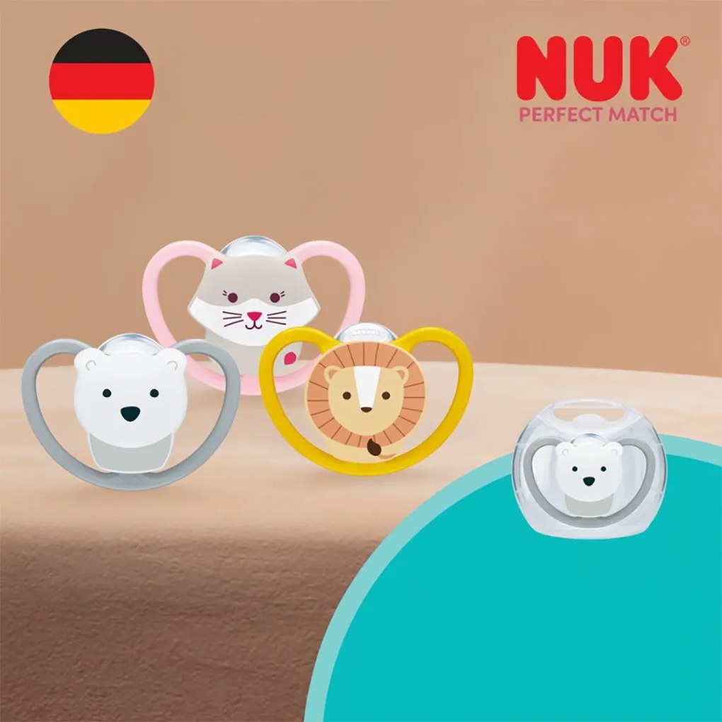 Dudlík NUK Perfect Match Air POLAR BEAR 18+m 1ks box, vel. 18+ m