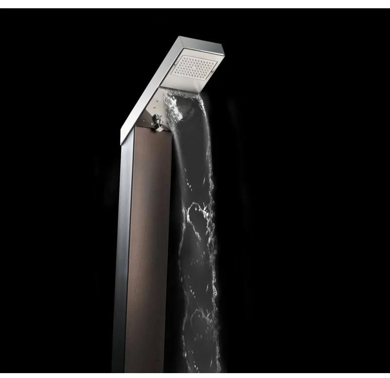 AMA Luxury Shower Solární sprcha Solaris Kaskáda černý matný nerez