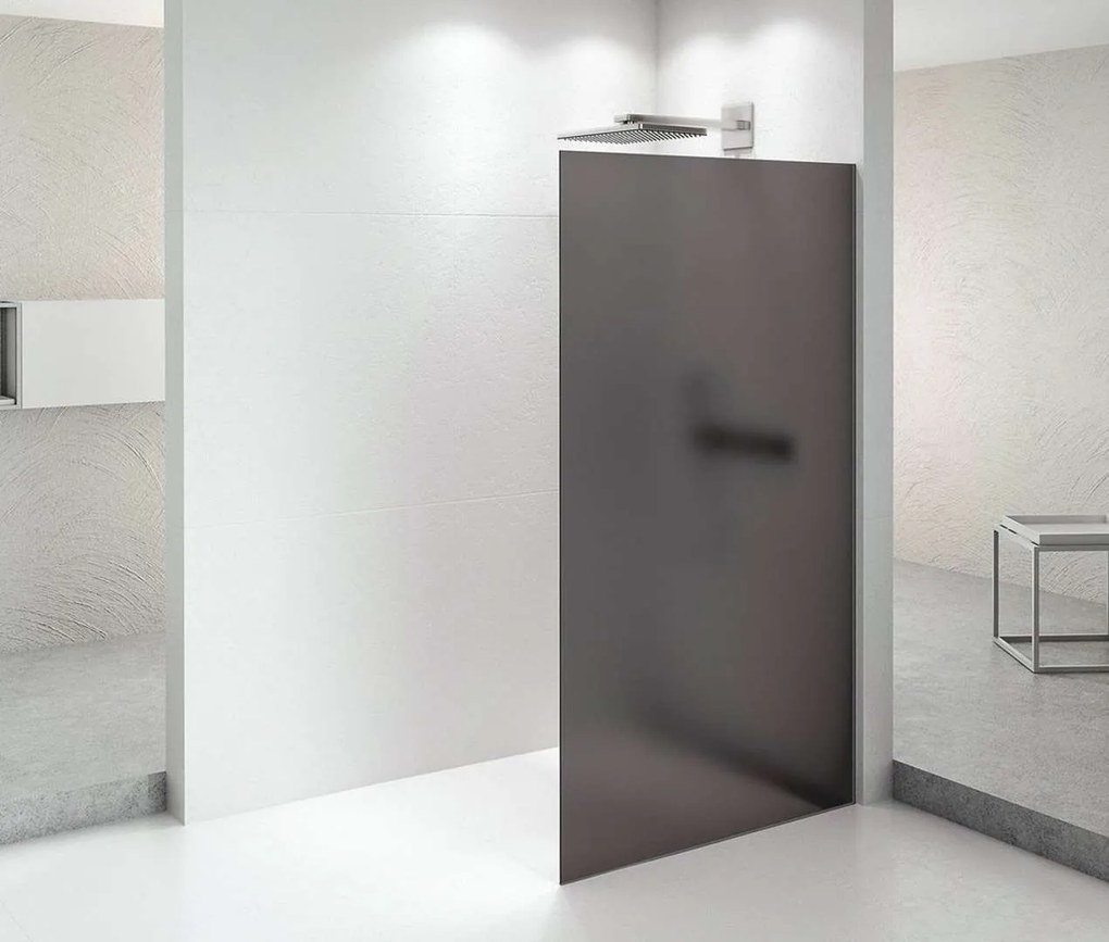 Polysan Architex - Sprchová stěna 136,2x210 cm, Antidrop, kouřové matné sklo/chrom AXC140SM