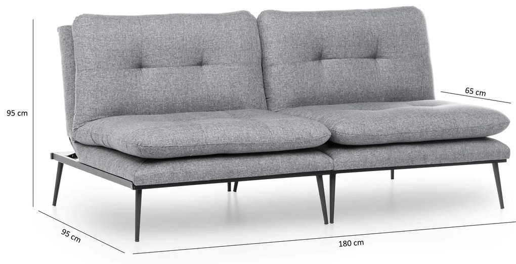 Hanah Home Rozkládací pohovka MARTIN šedá 180 cm 859FTN1347