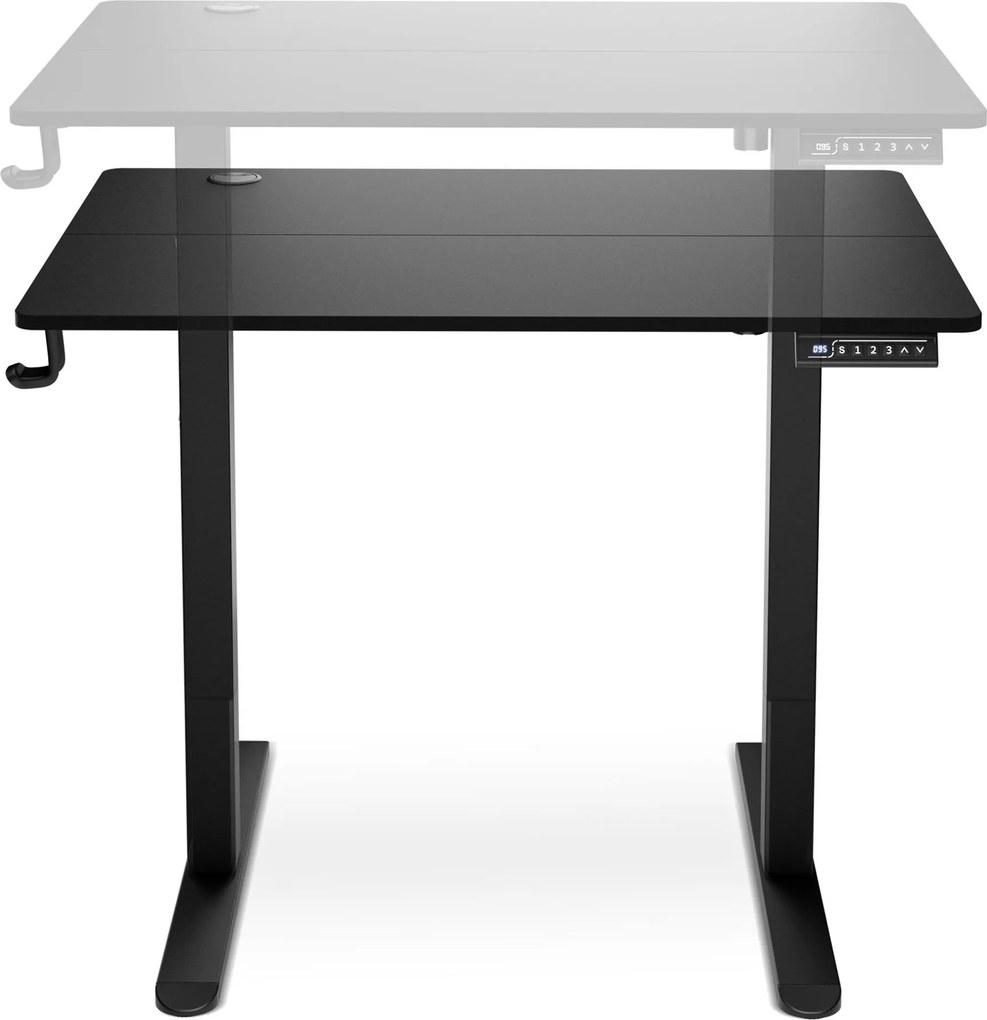 Elektrický psací stůl 88 x 60 cm Barga - černý