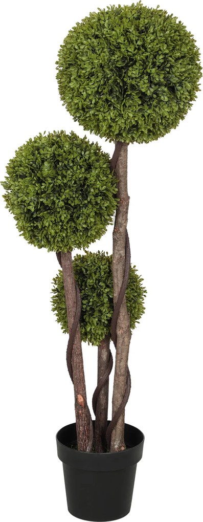 HOMCOM Umělý Buxus, 115 cm Rostlina do Domácnosti, Umělá Rostlina v Květináči, Dekorativní Rostlina, Dekorativní Rostliny pro Domov, Kancelář, Chodbu,