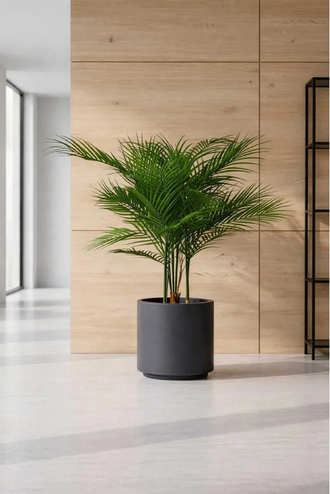 Umělá palma v květináči AREKA, plast, výška 90 cm, zelená