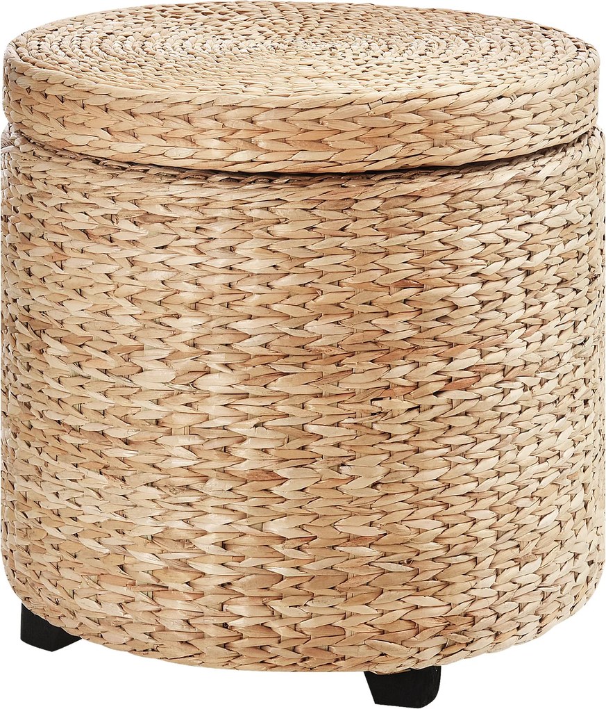 HOMCOM Úložný Ottoman, Podnožka, Sedací Box, Pouf s Nohami, 43 x 43 x 43 cm Khaki | Aosom